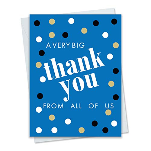 JBH Creations Big Dot Jumbo Thank You Card - Extra Large 9 x 12 with Envelope - Blue