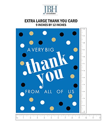 JBH Creations Big Dot Jumbo Thank You Card - Extra Large 9 x 12 with Envelope - Blue