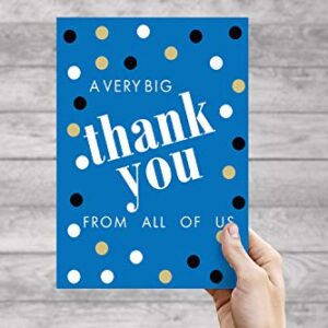 JBH Creations Big Dot Jumbo Thank You Card - Extra Large 9 x 12 with Envelope - Blue