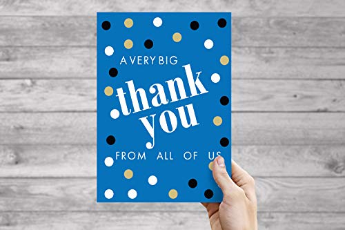 JBH Creations Big Dot Jumbo Thank You Card - Extra Large 9 x 12 with Envelope - Blue