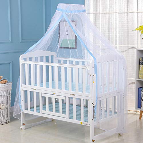 Eurobuy Baby Crib Safety Net Baby Bed Canopy Netting Cover Crib Net Baby Child Net Newborn Foldable Mesh Net Protect Your Baby