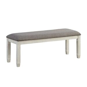 lexicon cailloux 48" dining bench, antique white