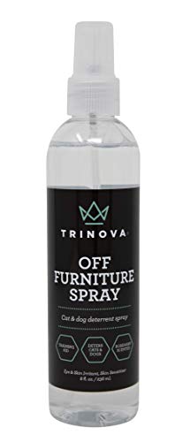 TriNova Off Furniture Spray - Deterrent for Pets, Cats, Dogs, Puppies, Kittens - Anti-Scratch Rosemary, Ginger, Geranium, Lemongrass Training Aid