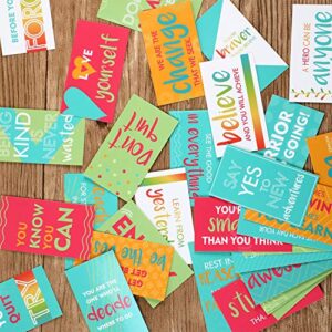 Outus 90 Pieces Motivational Cards Inspirational Cards Positive Cards Kindness Cards Encouragement Cards Motivational Quote Cards Appreciation Mini Note Cards in Business Card Size and Blank Back