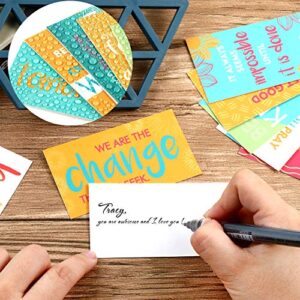 Outus 90 Pieces Motivational Cards Inspirational Cards Positive Cards Kindness Cards Encouragement Cards Motivational Quote Cards Appreciation Mini Note Cards in Business Card Size and Blank Back