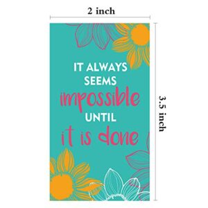 Outus 90 Pieces Motivational Cards Inspirational Cards Positive Cards Kindness Cards Encouragement Cards Motivational Quote Cards Appreciation Mini Note Cards in Business Card Size and Blank Back