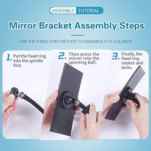 Clip On Security Mirror, Computer Rearview HD Mirror, Convex Cubicle Mirror for Personal Safety and Security Desk Rear View Monitors or Anywhere (6.69" x 2.95" Rectangle)