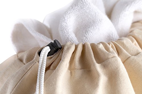 Cotton Laundry Bag - The Extra Heavy Duty Washable Laundry Bag with Drawstring Makes a Great Cloth Storage Sack for Sleeping Bag, Linen Basket Liner, Hamper Liner and Travel. (2-Pack)