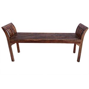 porter designs sheesham accents bench, natural