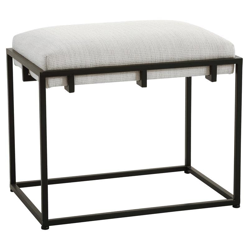 Uttermost Paradox 24" Wide Matte Black and White Small Bench