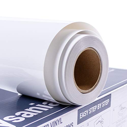 Heat Transfer Vinyl White HTV Rolls-12"x25FT White HTV Vinyl, White Iron on Vinyl for Shirt - Easy to Cut & Weed for Heat Vinyl Design