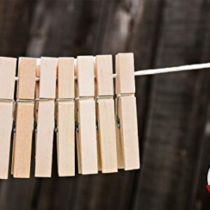 Eldorado Clothespins, Natural Wood, 3" x 0.5" inches, Super Value Pack of 1,000 for Multipurpose Everyday Clothing, Laundry, Drying, Crafts, and DIY Projects, Size XL. (1000)