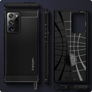 Spigen Rugged Armor Designed for Samsung Galaxy Note 20 Ultra 5G Case (2020) - Matte Black