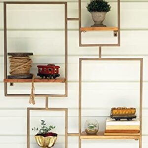 Kalalou NJH2069 Wall Unit with 4 Shelves, See Image