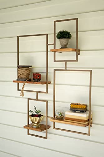 Kalalou NJH2069 Wall Unit with 4 Shelves, See Image