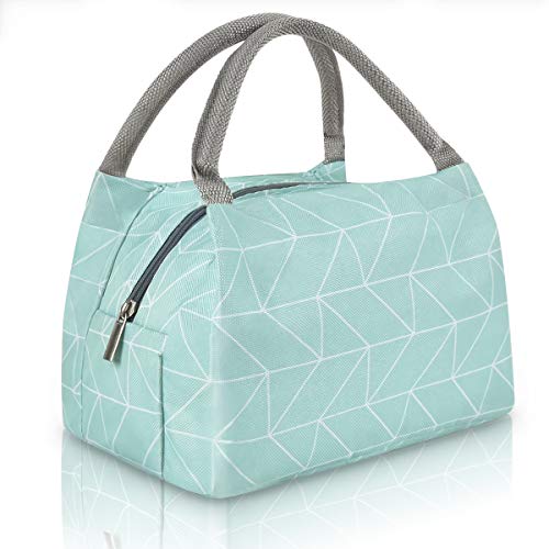 Cute Lunch Bag Insulated Lunch Tote Bag for Women Lunch Box Cooler Bag Insulated Lunch Bags for Women Work, Green Plaid