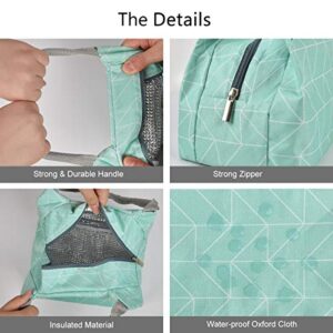 Cute Lunch Bag Insulated Lunch Tote Bag for Women Lunch Box Cooler Bag Insulated Lunch Bags for Women Work, Green Plaid