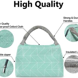 Cute Lunch Bag Insulated Lunch Tote Bag for Women Lunch Box Cooler Bag Insulated Lunch Bags for Women Work, Green Plaid