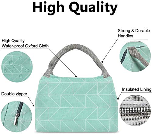 Cute Lunch Bag Insulated Lunch Tote Bag for Women Lunch Box Cooler Bag Insulated Lunch Bags for Women Work, Green Plaid