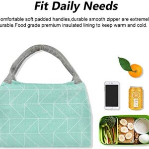 Cute Lunch Bag Insulated Lunch Tote Bag for Women Lunch Box Cooler Bag Insulated Lunch Bags for Women Work, Green Plaid