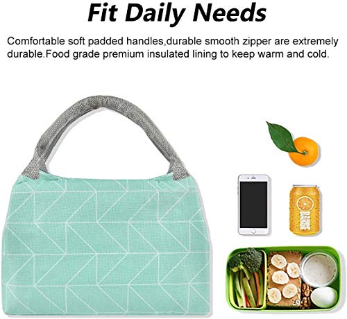 Cute Lunch Bag Insulated Lunch Tote Bag for Women Lunch Box Cooler Bag Insulated Lunch Bags for Women Work, Green Plaid