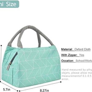 Cute Lunch Bag Insulated Lunch Tote Bag for Women Lunch Box Cooler Bag Insulated Lunch Bags for Women Work, Green Plaid