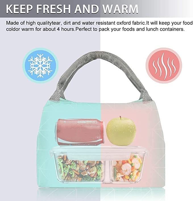 Cute Lunch Bag Insulated Lunch Tote Bag for Women Lunch Box Cooler Bag Insulated Lunch Bags for Women Work, Green Plaid