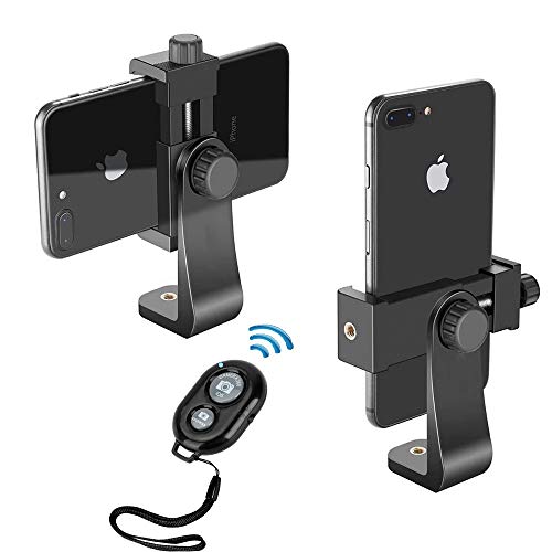 Phone Tripod Mount Adapter Cell Phone Holder Stand Compatible with iPhone 11 Pro Xs XR Max X 8 7 6 6s Plus Samsung Nexus with Wireless Remote Control 360°Rotation for Selfie Stick Tripod Smartphone