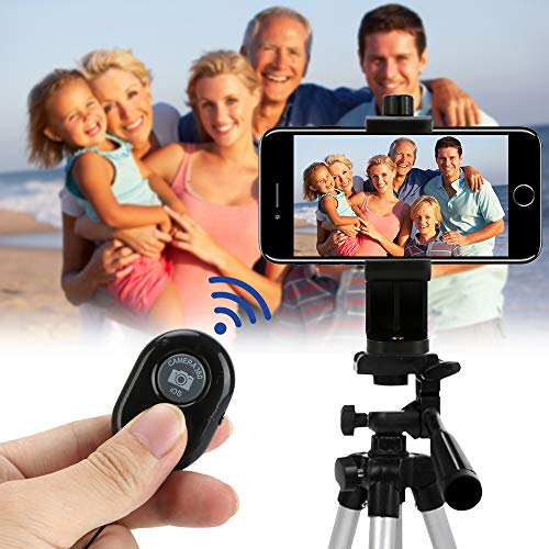 Phone Tripod Mount Adapter Cell Phone Holder Stand Compatible with iPhone 11 Pro Xs XR Max X 8 7 6 6s Plus Samsung Nexus with Wireless Remote Control 360°Rotation for Selfie Stick Tripod Smartphone