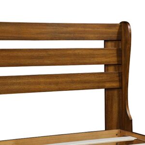 Olee Sleep Wood Platform Headboard Bed Frame, Full, Natural