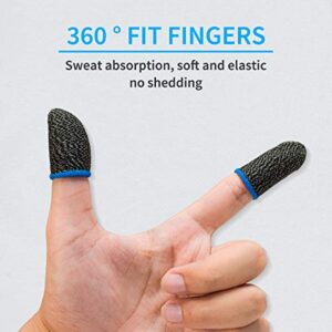 Newseego Mobile Game Finger Sleeve[10 Pack], [Competition Version] Touch Screen Finger Sleeve Breathable Anti-Sweat Sensitive Shoot and Aim Keys for Rules of Survival/Knives Out for Android & iOS