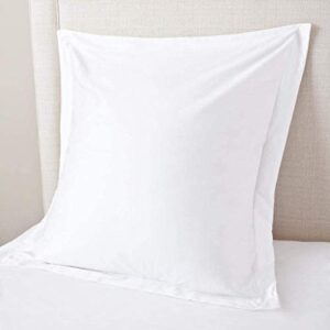 european square pillow shams set of 2 white 600 thread count 100% egyptian cotton pack of 2 euro 26x26 white pillow shams cushion cover, cases decorative pillow covers (white,european 26 x 26)