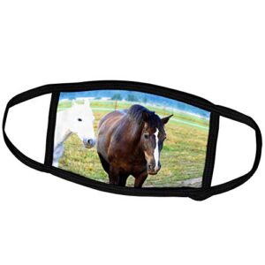 3drose tdswhite – horse equine photos - pasture mates equine friends - face masks (fm_285531_1)