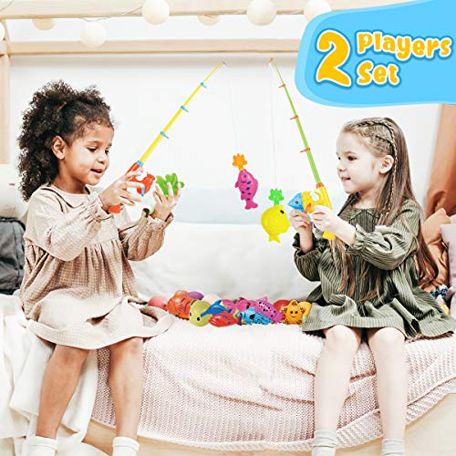 Cheffun Fishing Water Pool Toys for Kids - Magnetic Fishing Game, Fishing Game, Pretend Play, Learning Resources, Kiddie Party Toy, Sea Animal Toys, Toddler Bath Toys, Bath Toys for Toddlers 3+, 4-6