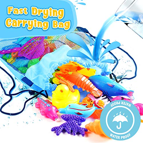 Cheffun Fishing Water Pool Toys for Kids - Magnetic Fishing Game, Fishing Game, Pretend Play, Learning Resources, Kiddie Party Toy, Sea Animal Toys, Toddler Bath Toys, Bath Toys for Toddlers 3+, 4-6