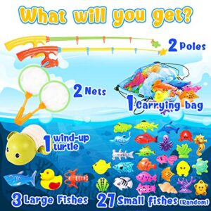 Cheffun Fishing Water Pool Toys for Kids - Magnetic Fishing Game, Fishing Game, Pretend Play, Learning Resources, Kiddie Party Toy, Sea Animal Toys, Toddler Bath Toys, Bath Toys for Toddlers 3+, 4-6