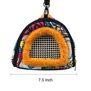 Jivan Hamster Carrier Bag, Small Animal Cage Hamster Guinea Pig Rat Hedgehog Sugar Glider Parrots Carrier Stylish Portable Home Travel Pet Supplies