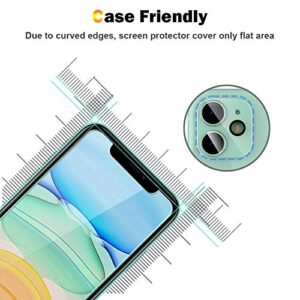 HATOSHI 2 Pack Privacy Screen Protector for iPhone 11 with 2 Pack Camera Lens Protector, [Anti-spy Tempered Glass] Case Friendly Anti-glare Protective Glass Screen Saver for iPhone 11 6.1-inch, Black