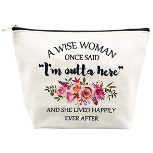 retirement gifts for women best friends wife mom grandma coworkers boss nurse teachers retirees colleagues work bff bestie funny birthday retired makeup bag