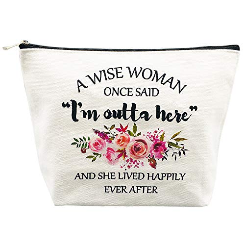 Retirement Gifts for Women Best Friends Wife Mom Grandma Coworkers Boss Nurse Teachers Retirees Colleagues Work BFF Bestie Funny Birthday Retired Makeup Bag