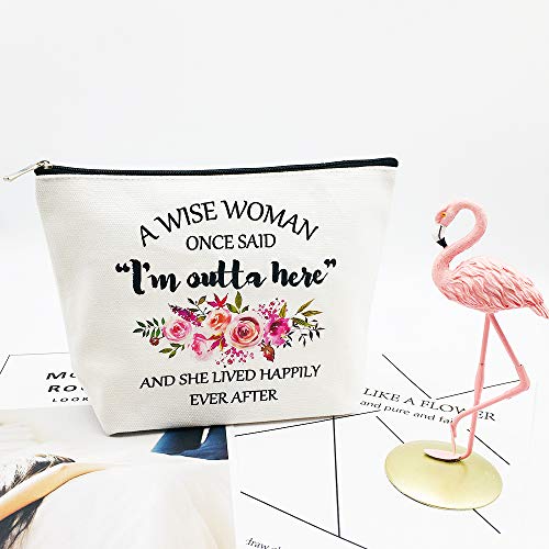 Retirement Gifts for Women Best Friends Wife Mom Grandma Coworkers Boss Nurse Teachers Retirees Colleagues Work BFF Bestie Funny Birthday Retired Makeup Bag