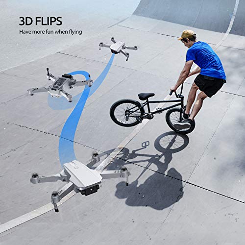 Tomzon D25 Drone with Camera for Adults 4K UHD, FPV Quadcopter Foldable for Beginners with Optical Flow Positioning, Headless Mode, Hand Gesture Photographing, 3D Flips, 2 Batteries with Storage Bag