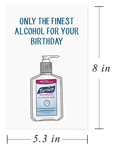 Alcohol Quarantine Card,Social Distancing Cards,Funny Birthday Card for Him Her Friend