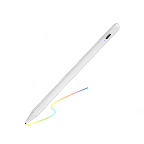 Electronic Stylus for iPad 5th Generation 9.7" 2017 Pencil,Type-C Rechargeable Active Capacitive Pencil Compatible with Apple iPad 5th Gen 9.7-inch Stylus Pens,Good on iPad Drawing Pens,White