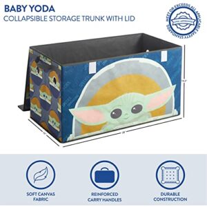 Idea Nuova Star Wars The Mandalorian The Child Collapsible Children’s Toy Trunk, Durable with Lid