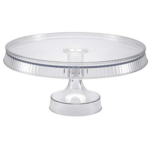 Plastic Cake Stand - 10.5", Clear, Pack of 1