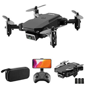 goolrc s66 mini drone with 4k hd camera, foldable wifi fpv drone for kids and adults, rc qudcopter with optical flow positioning, headless mode, altitude hold, 3d flip, storage bag and 3 batteries