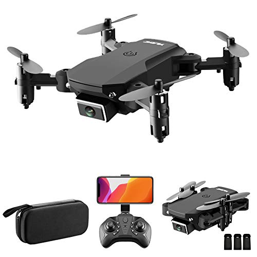 GoolRC S66 Mini Drone with 4K HD Camera, Foldable WiFi FPV Drone for Kids and Adults, RC Qudcopter with Optical Flow Positioning, Headless Mode, Altitude Hold, 3D Flip, Storage Bag and 3 Batteries