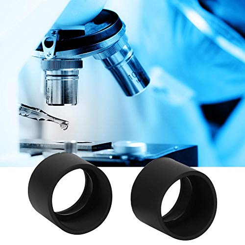 36mm Inner Diameter Black Eyepiece Eyeshields, Rubber Microscope Accessory Eyepiece Guard, for 32-36mm Stereo Microscope for Protecting Eyes(KP-H1 Bevel)