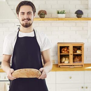 LuvURkitchen Large Bread Box for Kitchen countertop, Cutting Board, and Stainless Steel Bread Knife. Fully Adjustable shelf; bread storage container, wooden bread box, bread container, bread box large